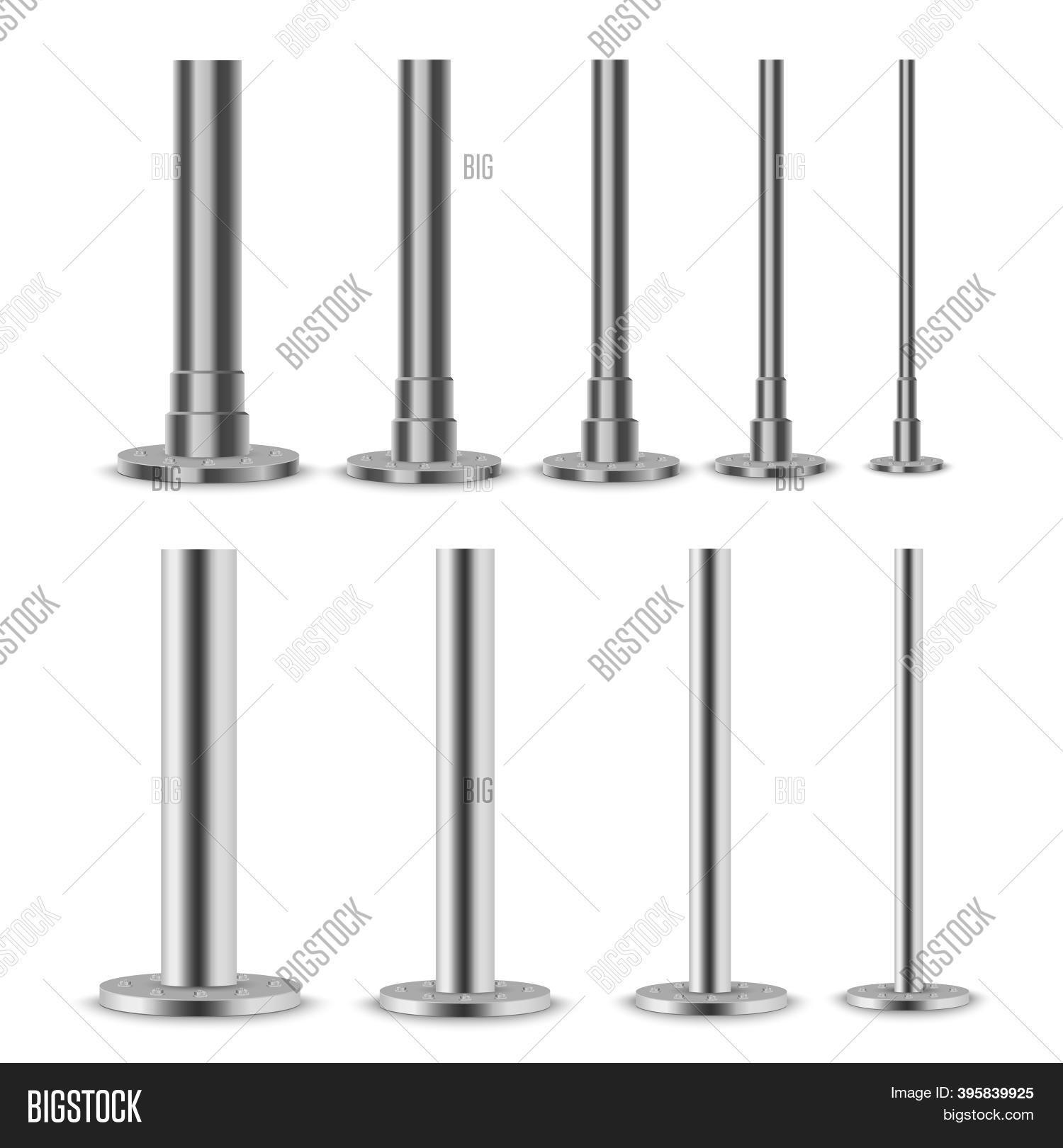 Set Metal Columns. Image & Photo (Free Trial) | Bigstock