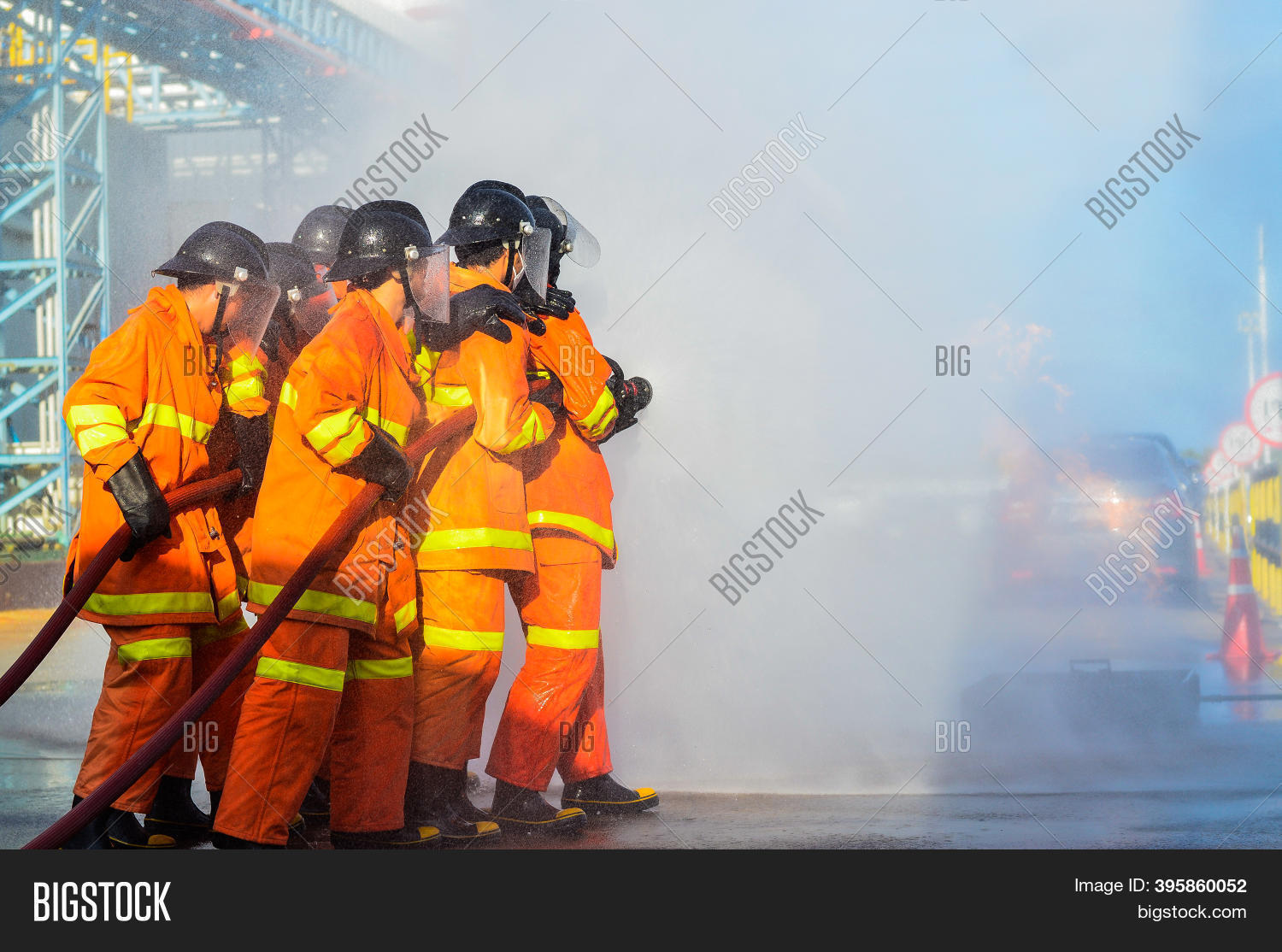 Fire Fighters Spray Image & Photo (Free Trial) | Bigstock