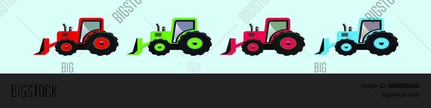 Set Snow Tractor Vector & Photo (Free Trial) | Bigstock
