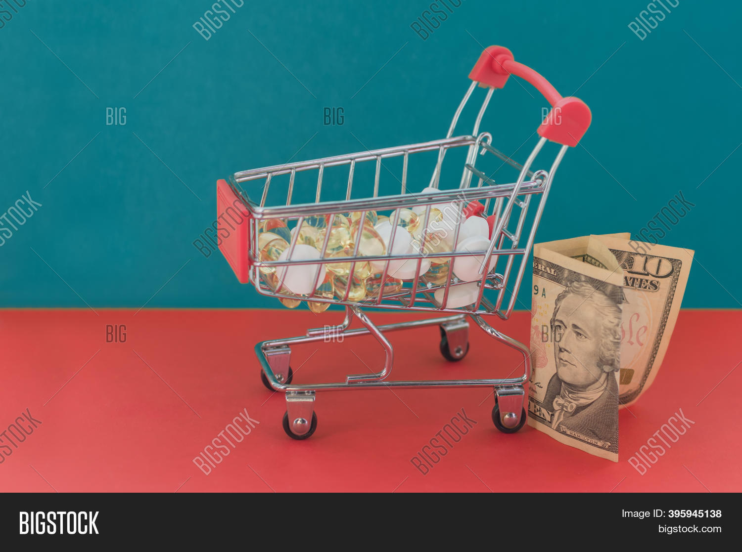 Shopping Cart On Red Image & Photo (Free Trial) | Bigstock