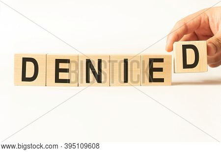 Word Denied Made Wood Image & Photo (Free Trial) | Bigstock