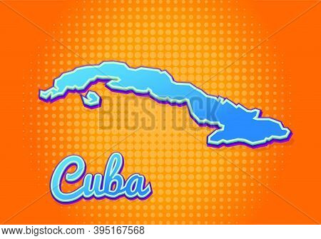 Retro Map Cuba Vector & Photo (Free Trial) | Bigstock