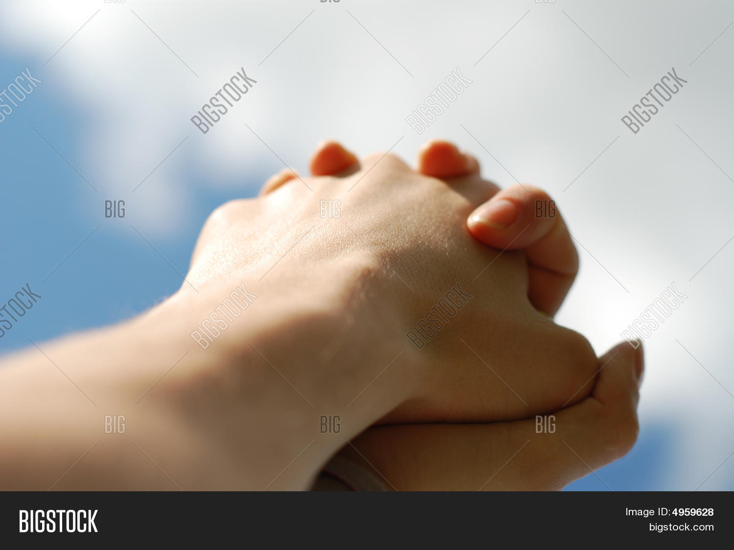 Two Hands Blue Sky Image & Photo (Free Trial) | Bigstock