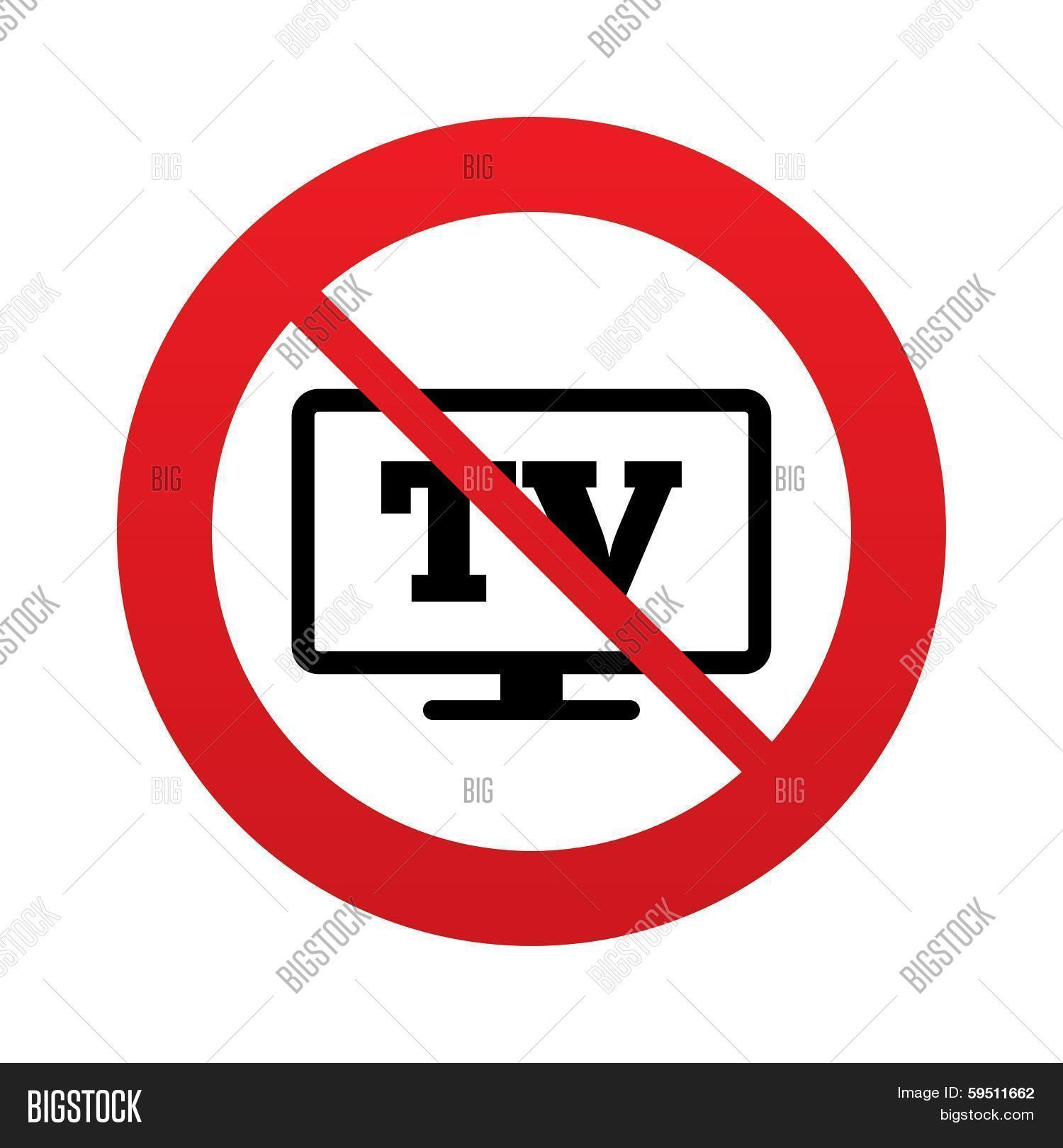 No Widescreen TV Sign Vector & Photo (Free Trial) | Bigstock