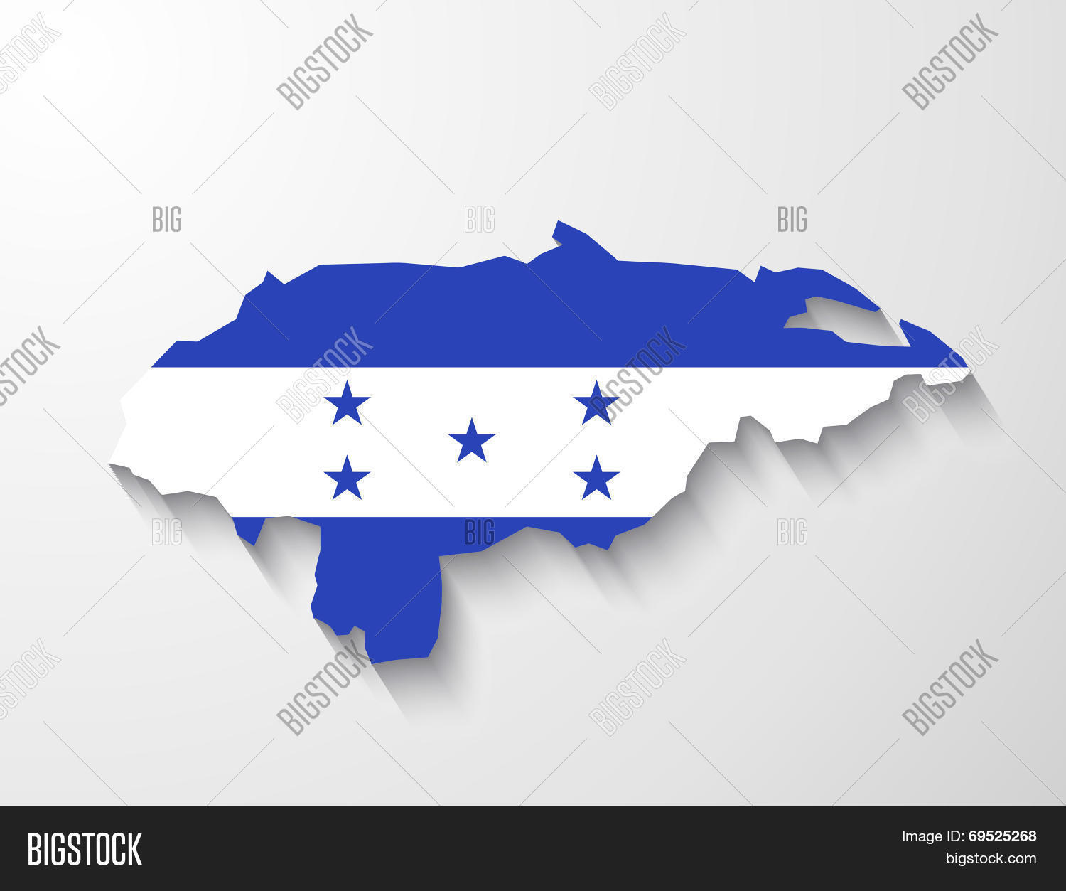 Honduras Country Map Vector & Photo (Free Trial) | Bigstock