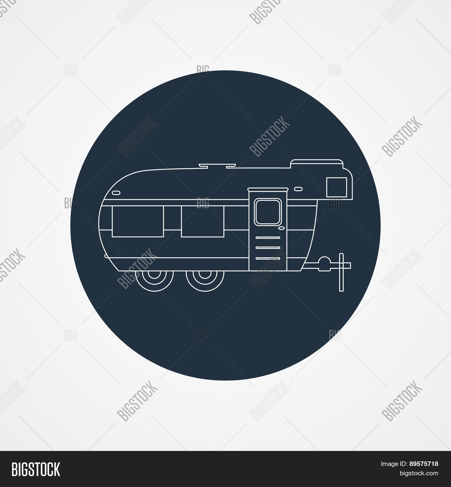 Rv Camping Icon Logo Vector & Photo (Free Trial) | Bigstock
