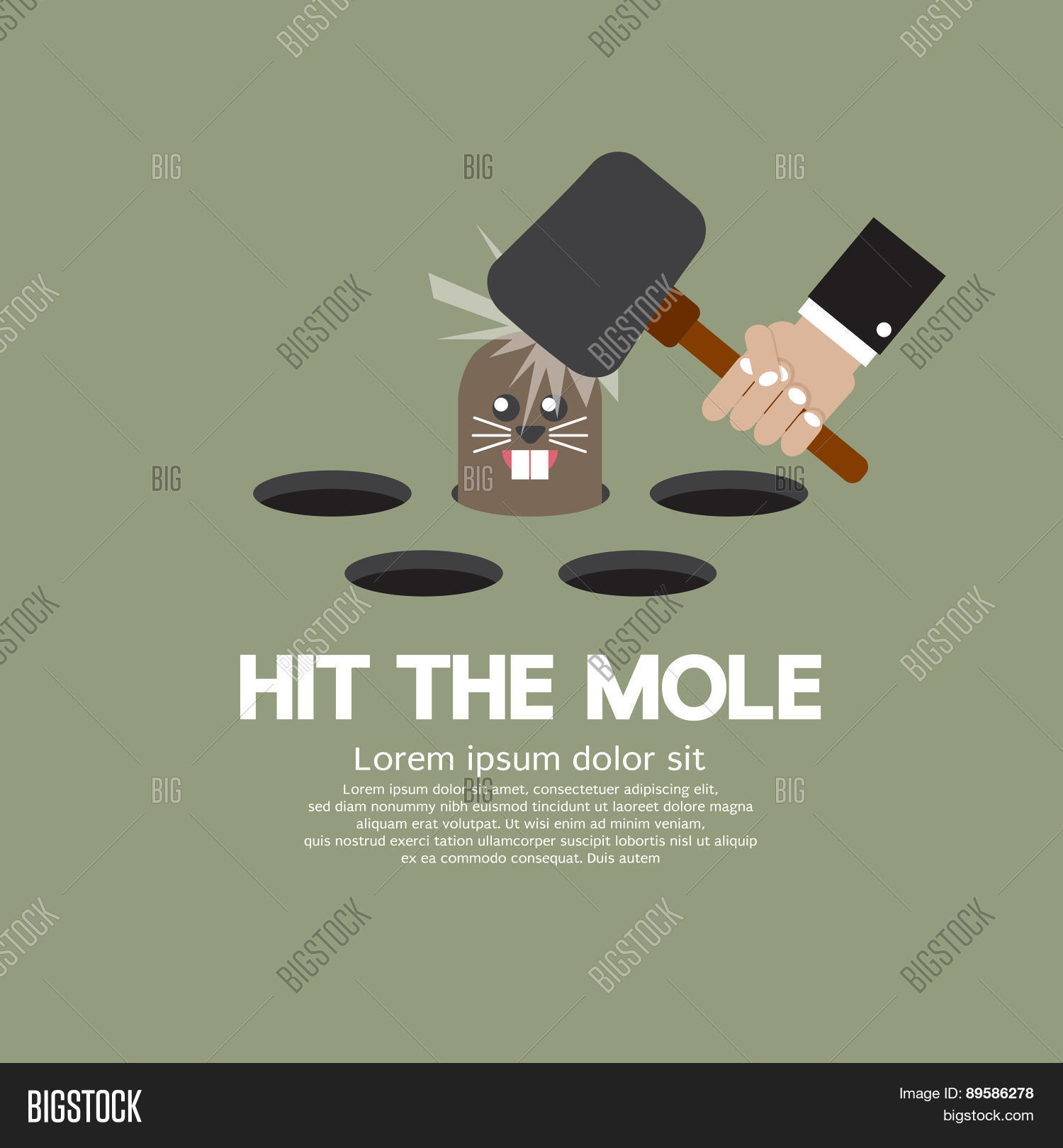 Hit Mole Fun Game Vector & Photo (Free Trial) | Bigstock