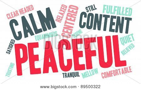 Peaceful Word Cloud Image & Photo (Free Trial) | Bigstock