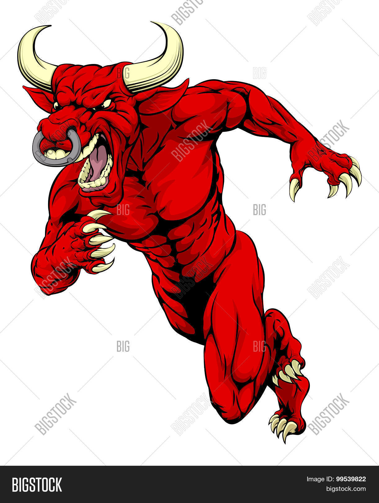 Red Bull Mascot Vector & Photo (Free Trial) | Bigstock