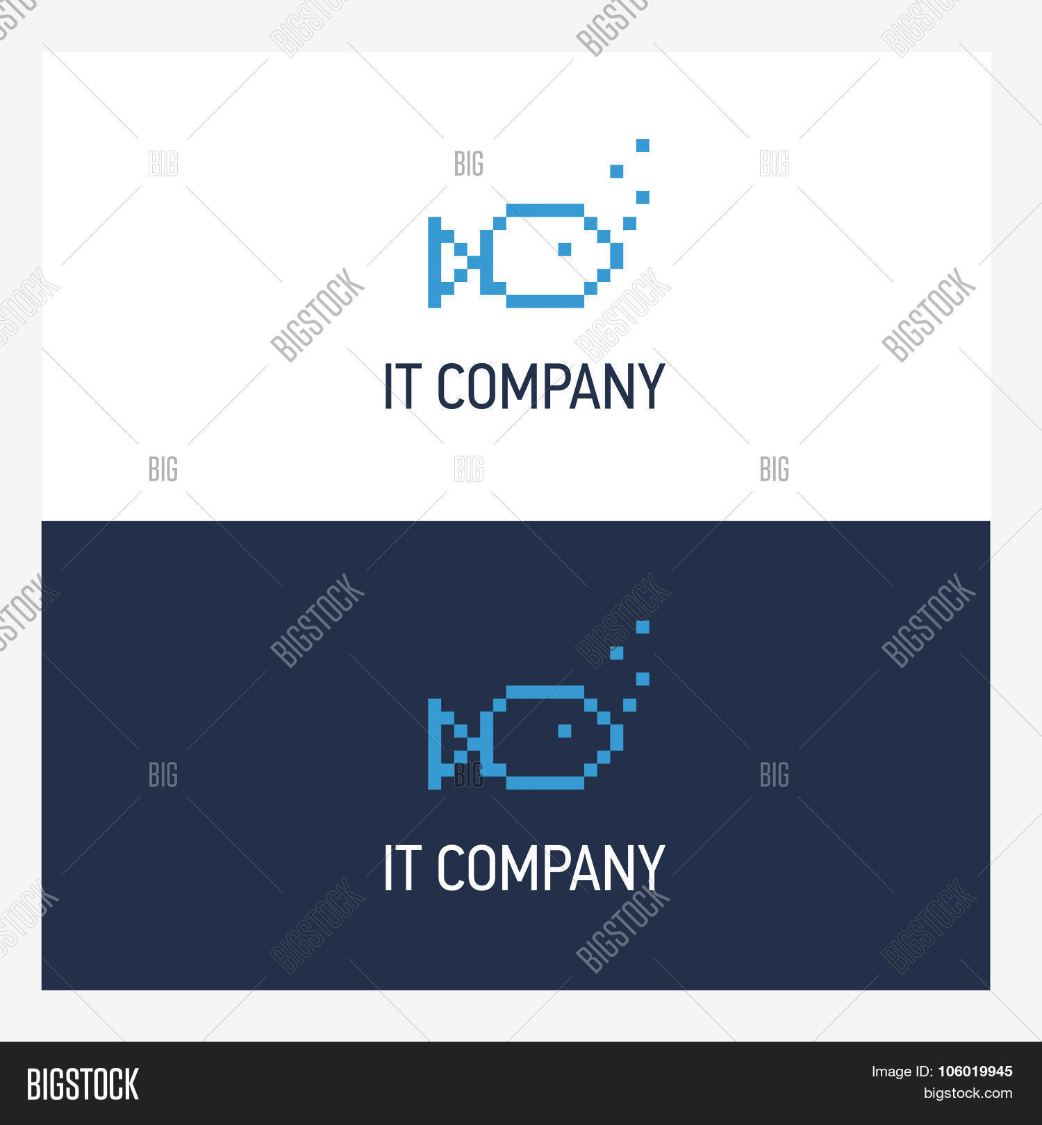 Pixel Fish Logo Vector & Photo (Free Trial) | Bigstock