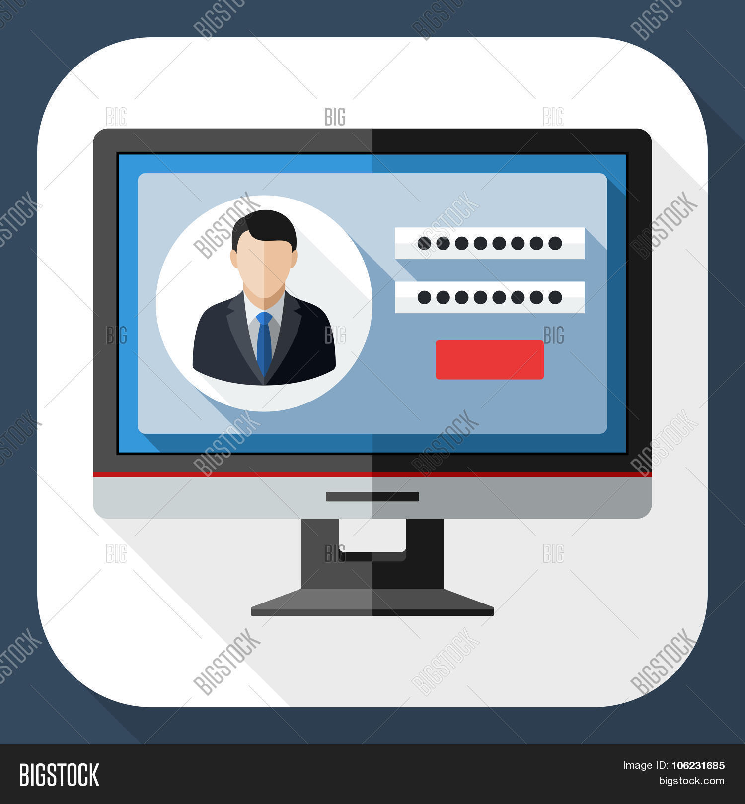 Monitor Icon User Vector & Photo (Free Trial) | Bigstock