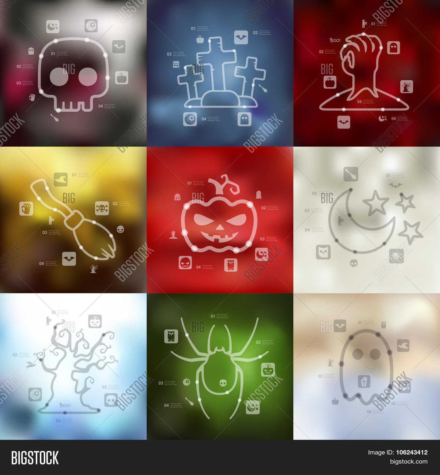 Halloween Timeline Vector & Photo (Free Trial) | Bigstock