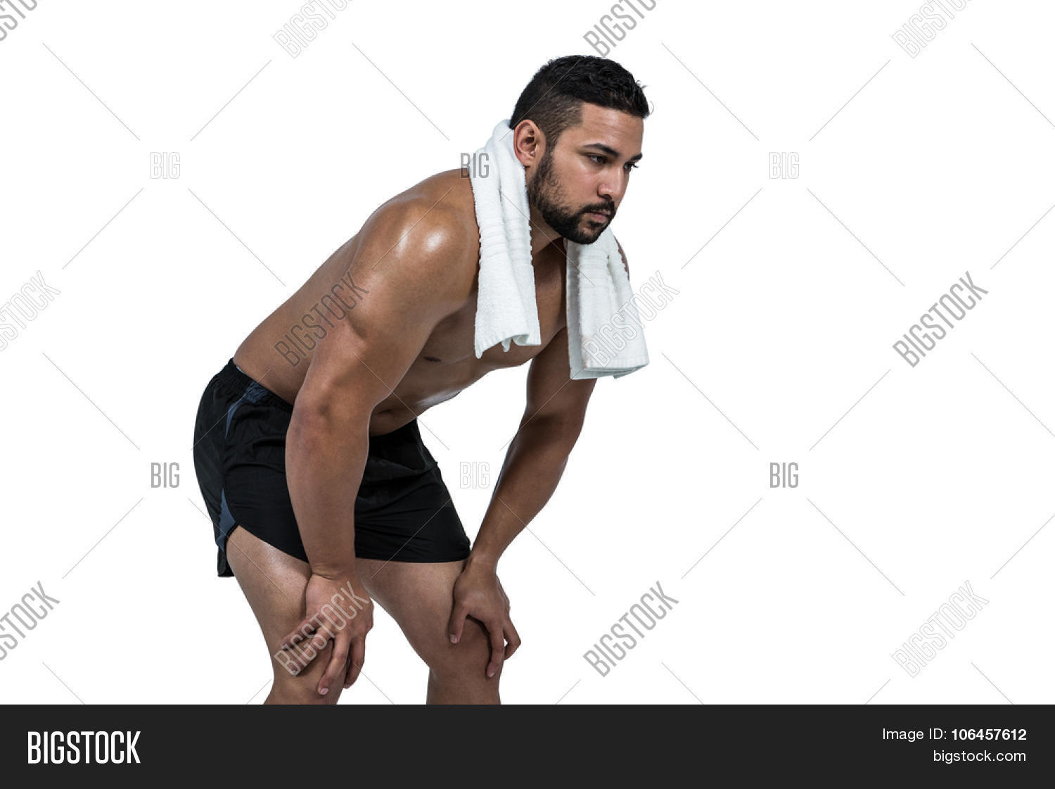 Muscular Man Towel On Image & Photo (Free Trial) | Bigstock