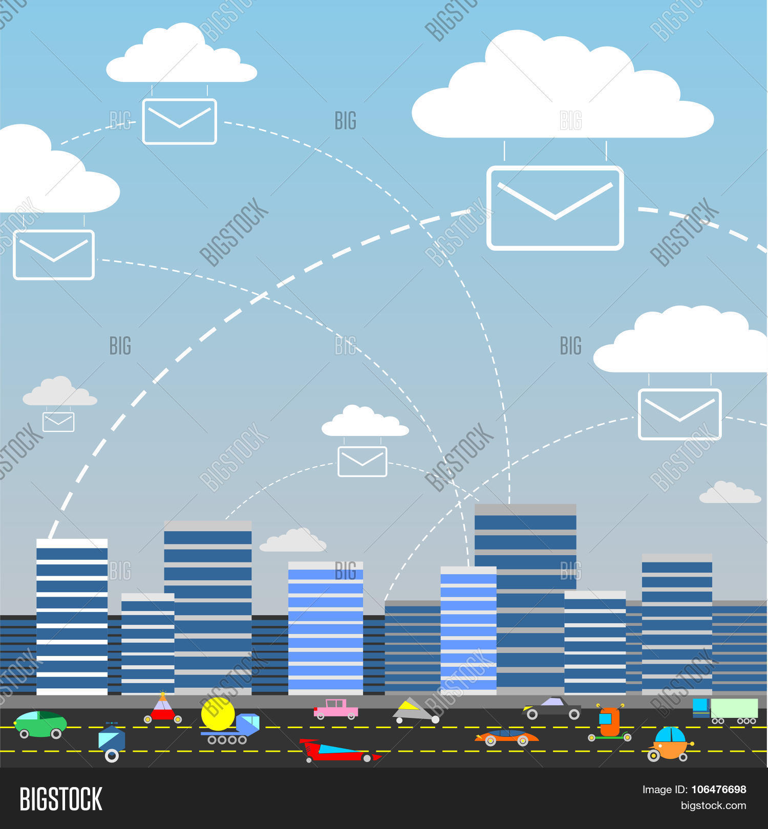 Messages Sky Vector & Photo (Free Trial) | Bigstock