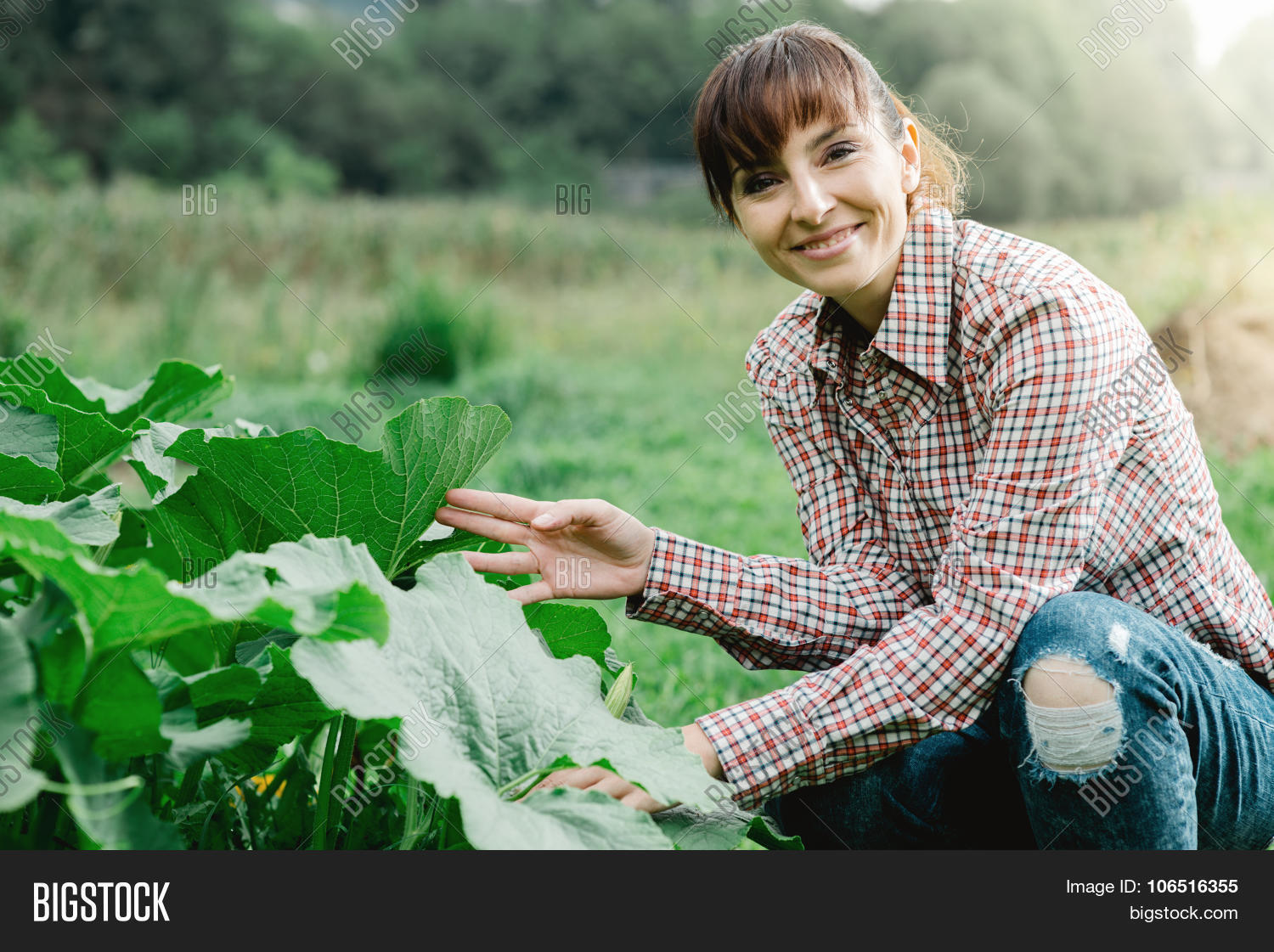 Happy Gardener Posing Image & Photo (Free Trial) | Bigstock