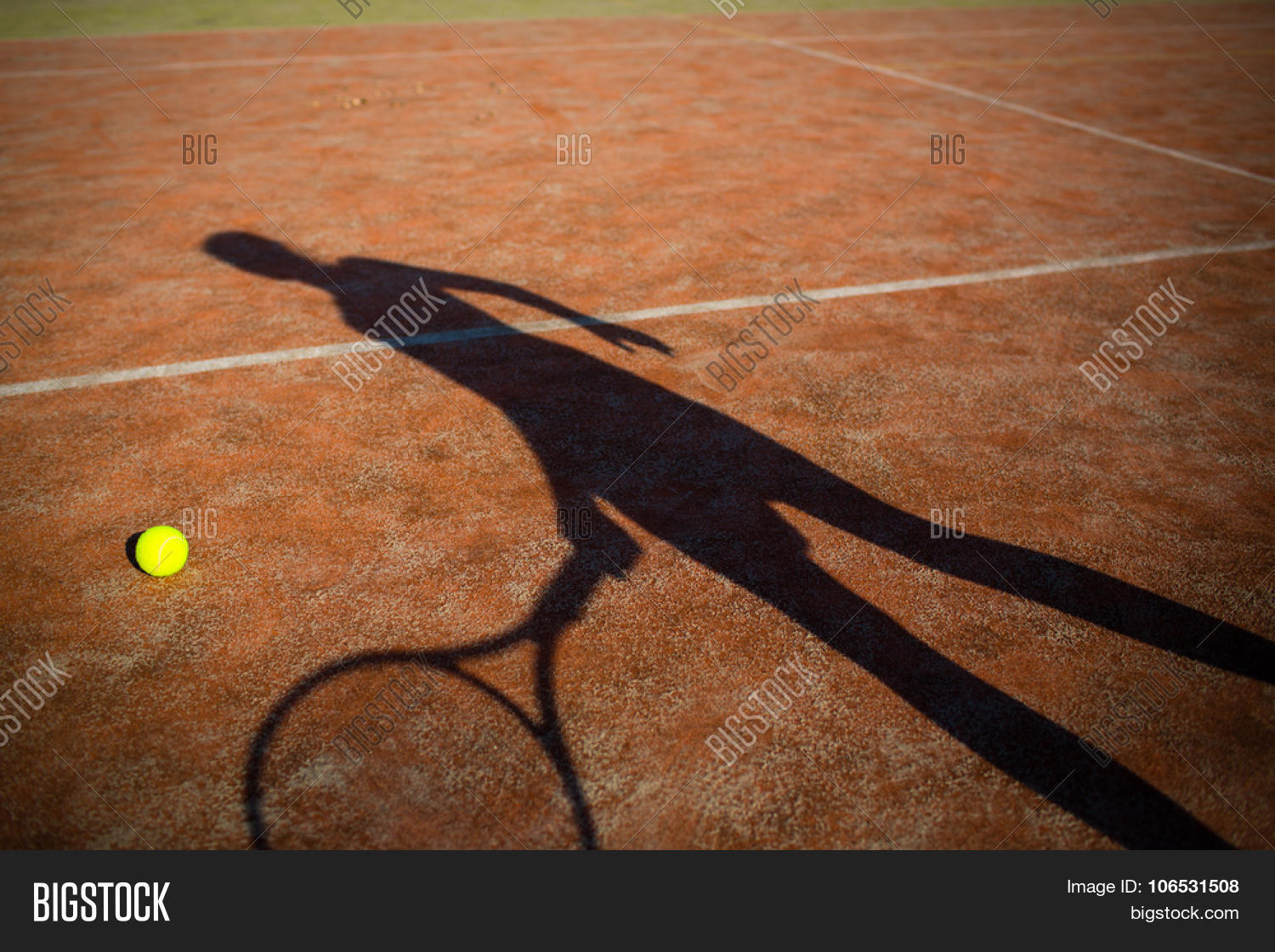 Shadow Tennis Player Image & Photo (Free Trial) | Bigstock