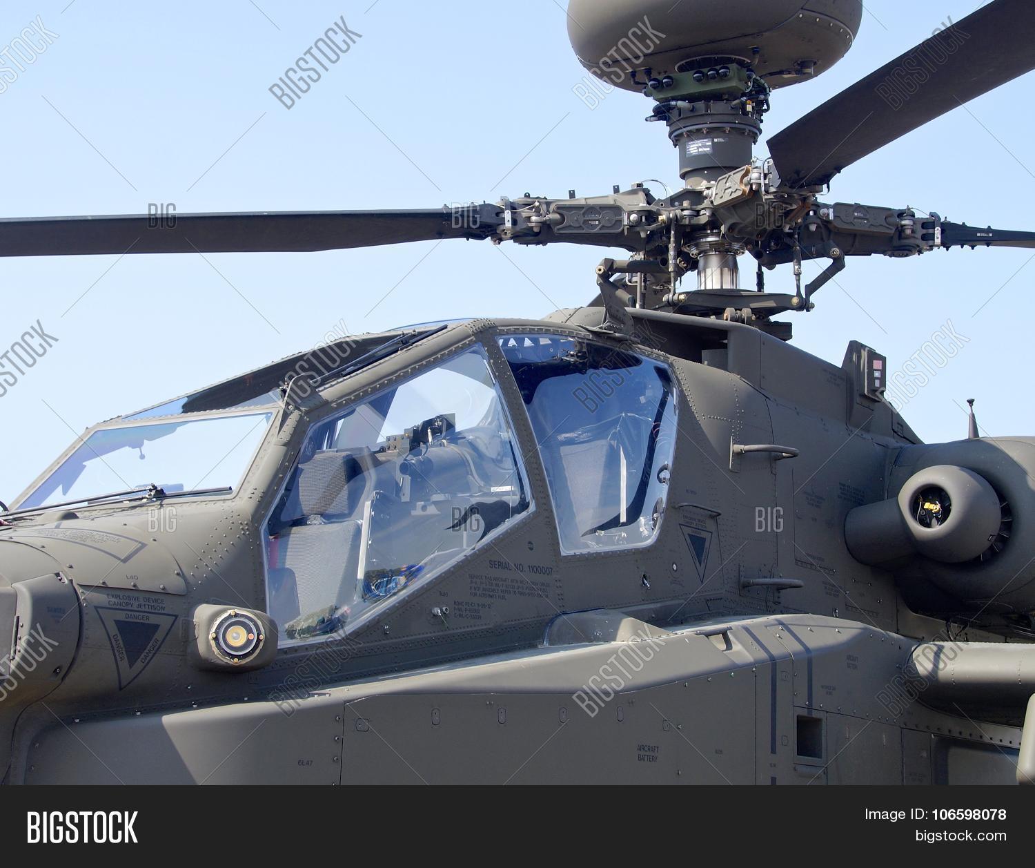 Apache Helicopter Side View
