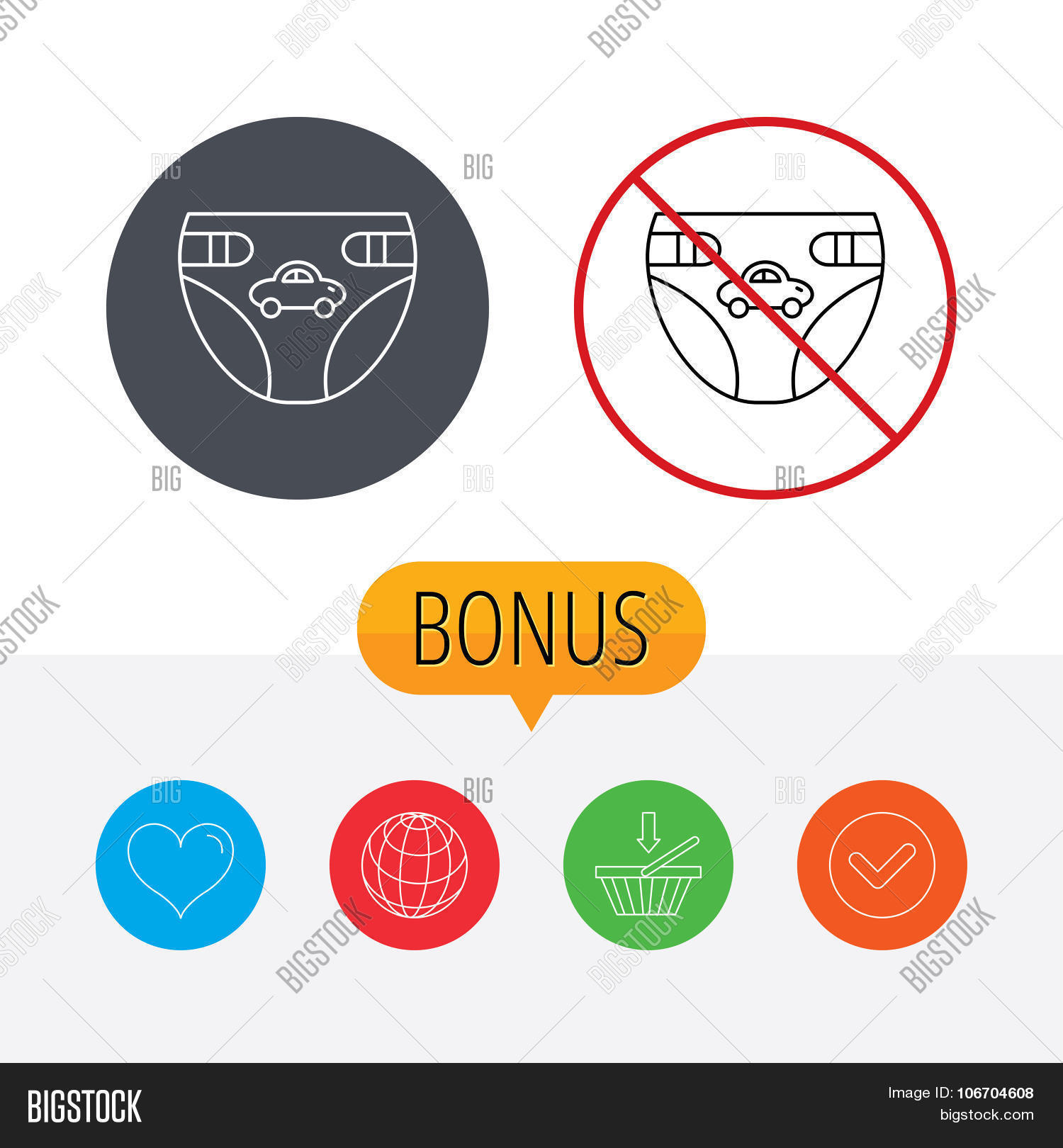 Diaper Car Icon. Vector & Photo (Free Trial) | Bigstock