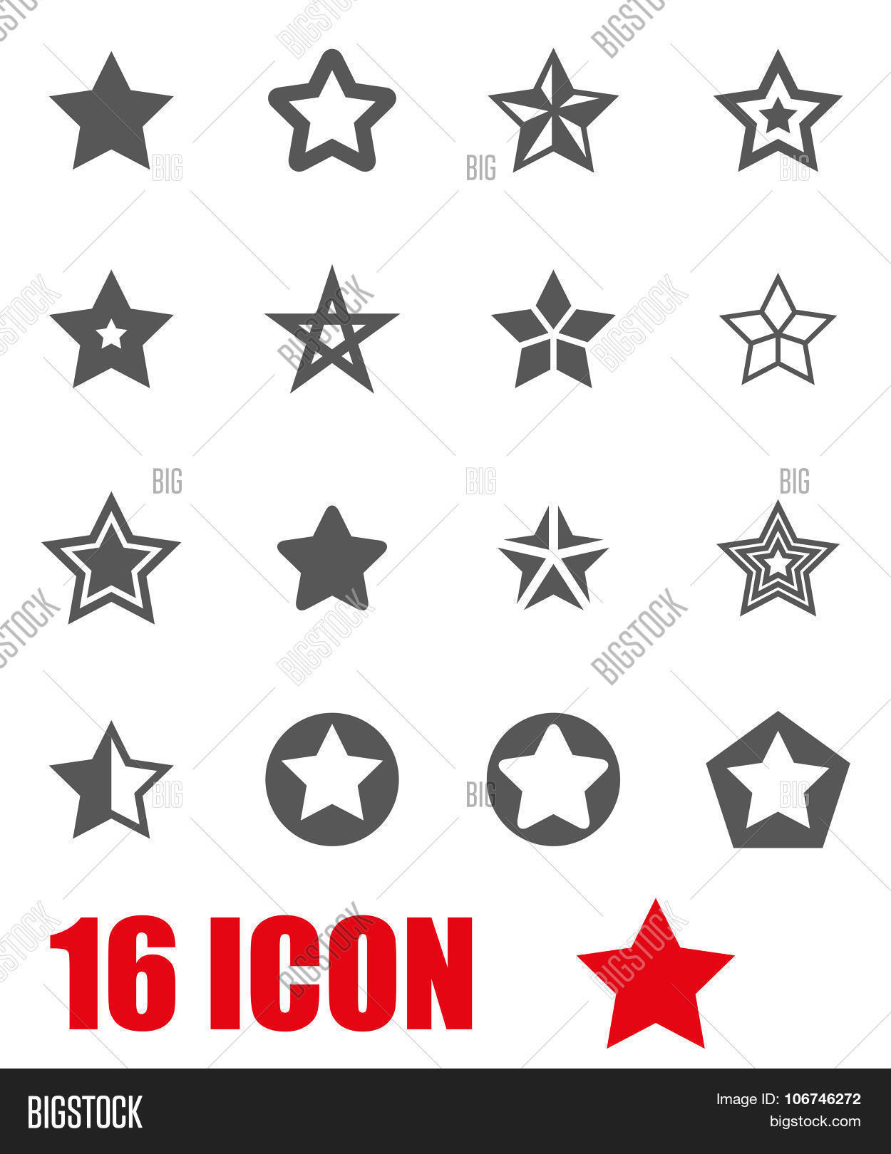 Vector Grey Stars Vector & Photo (Free Trial) | Bigstock