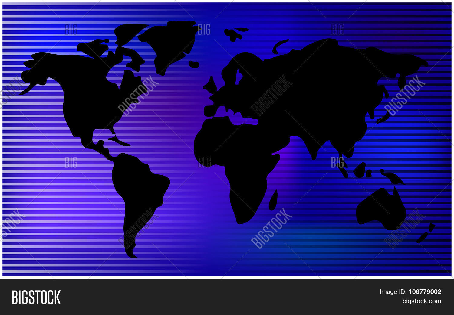 World Map. Horizontal Vector & Photo (Free Trial) | Bigstock