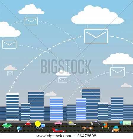 Messages Sky Vector & Photo (Free Trial) | Bigstock