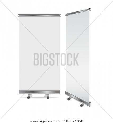 Blank Roll Banner Vector & Photo (Free Trial) | Bigstock