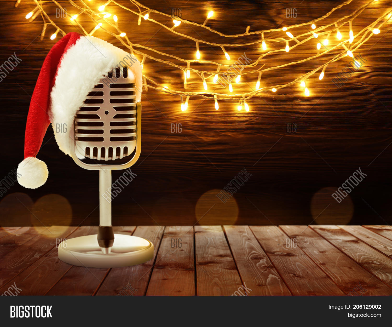Microphone Santa Hat Image & Photo (Free Trial) | Bigstock