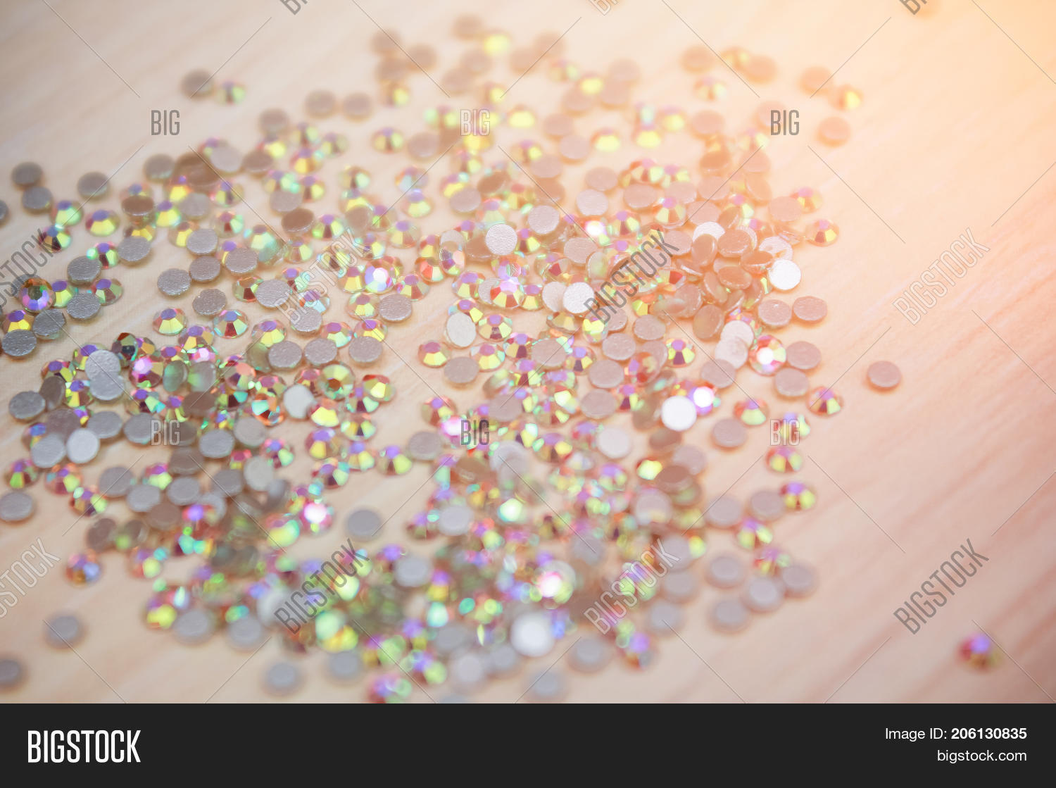 Pink Rhinestones Glitter Backgrounds Crystals. Crystal Image & Photo