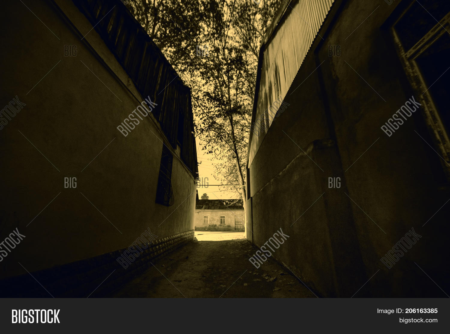 Alley Way Between Two Image & Photo (Free Trial) | Bigstock