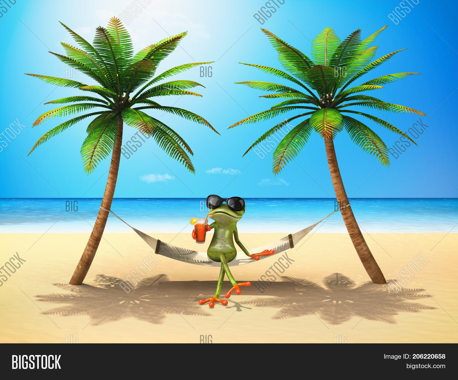 Green Frog Sun - 3D Image & Photo (Free Trial) | Bigstock