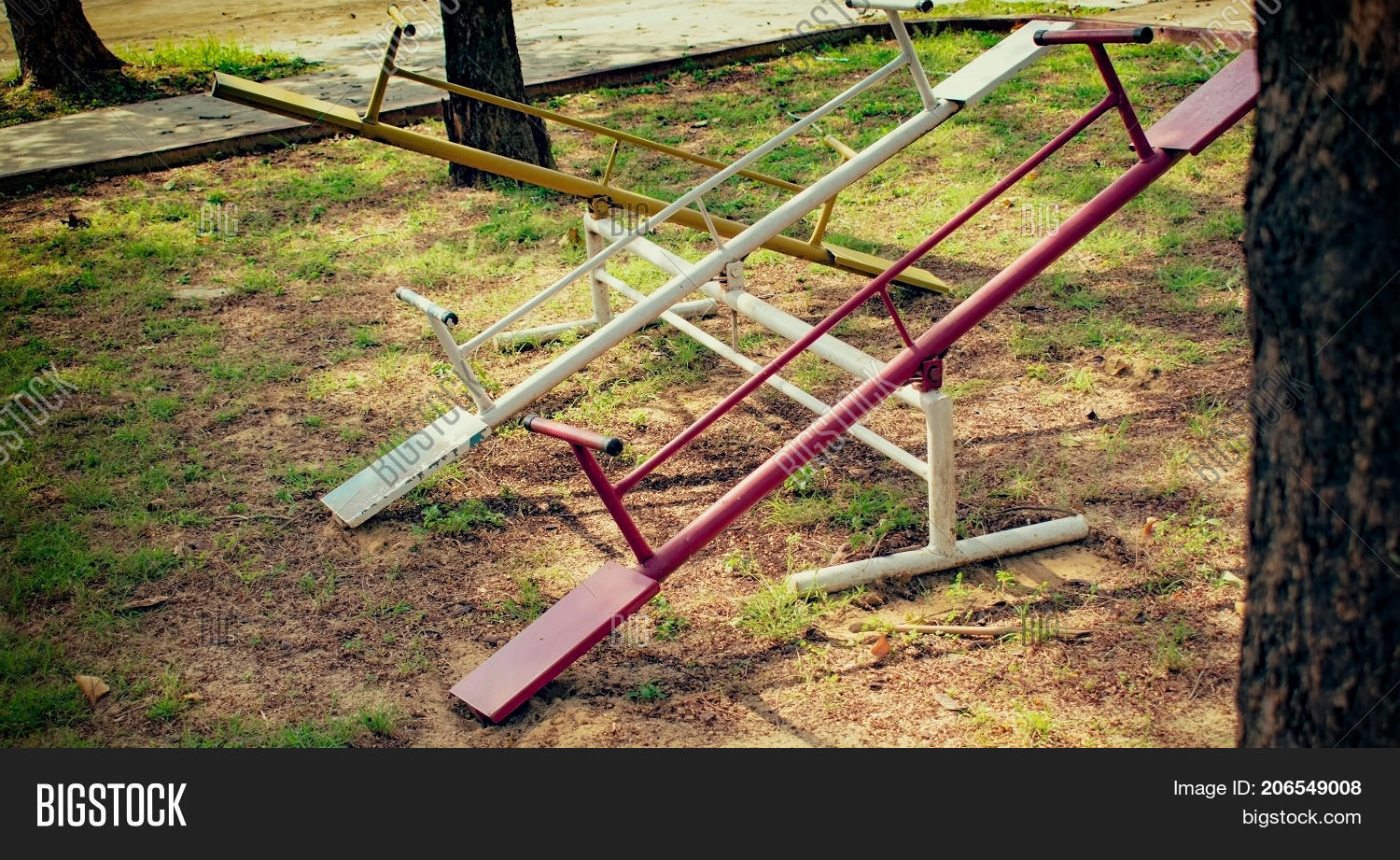 Old See-saw Playground Image & Photo (Free Trial) | Bigstock