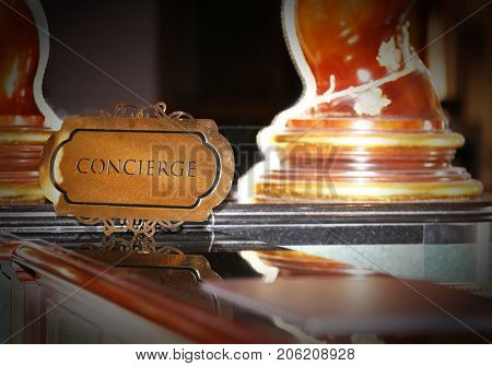 Concierge Sign On Image & Photo (Free Trial) | Bigstock
