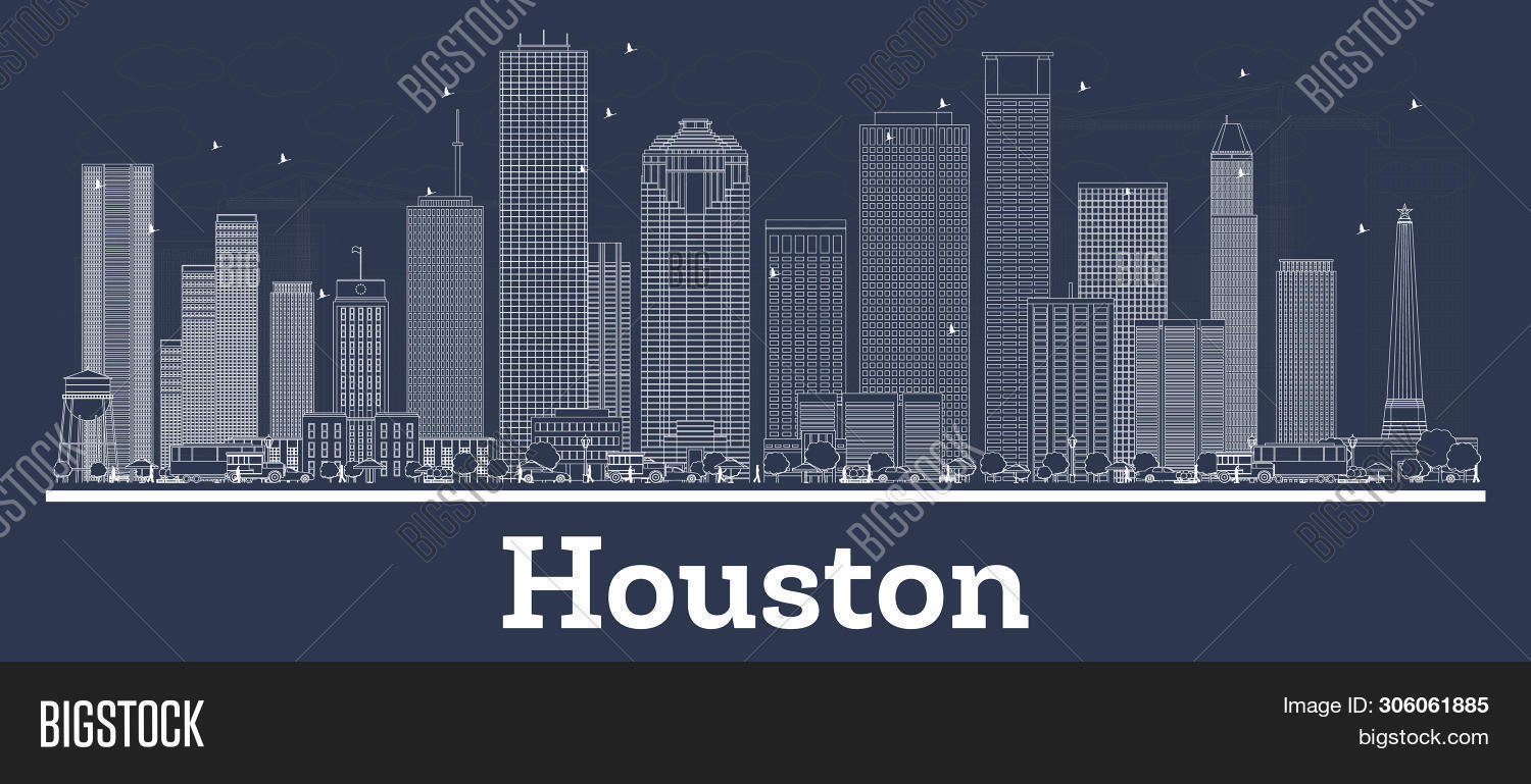 Outline Houston Texas Image & Photo (Free Trial) | Bigstock