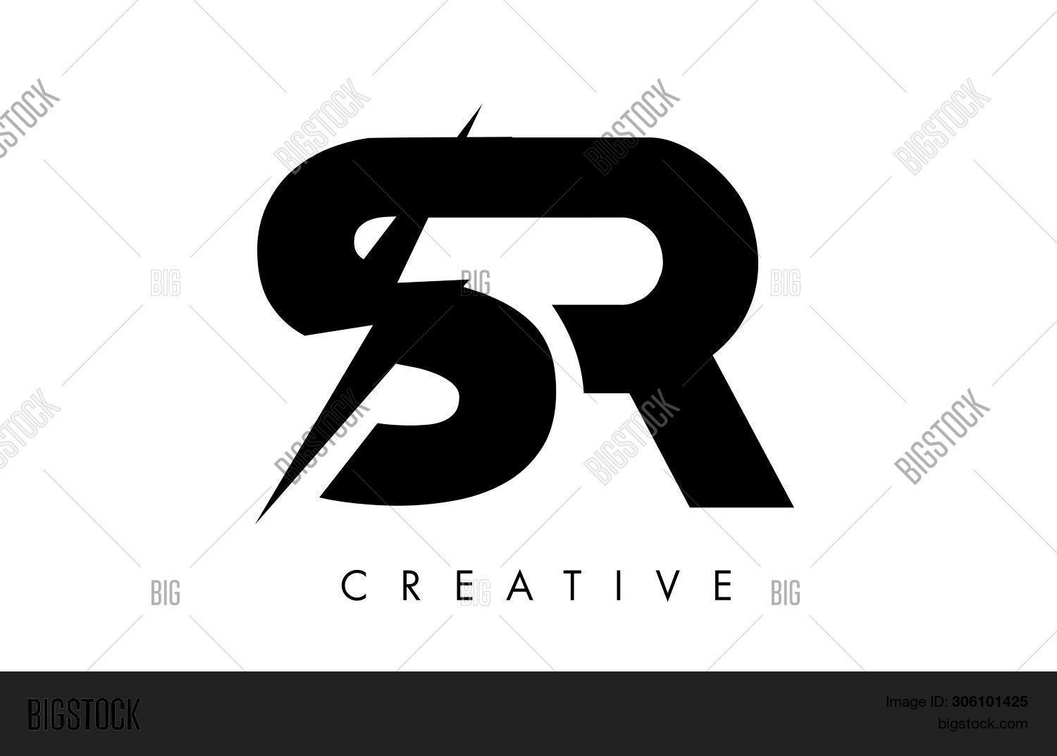 Sr Letter Logo Design Vector & Photo (Free Trial) | Bigstock