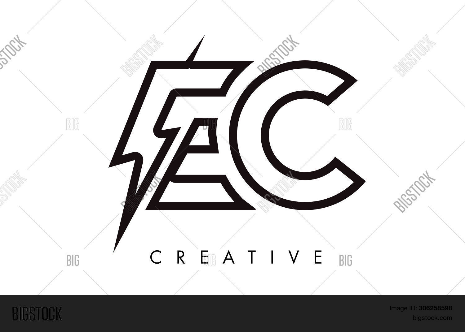 Ec Letter Logo Design Vector & Photo (Free Trial) | Bigstock