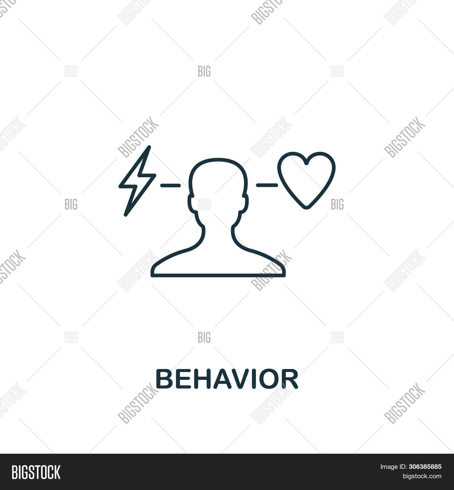 Behavior Icon. Thin Image & Photo (Free Trial) | Bigstock