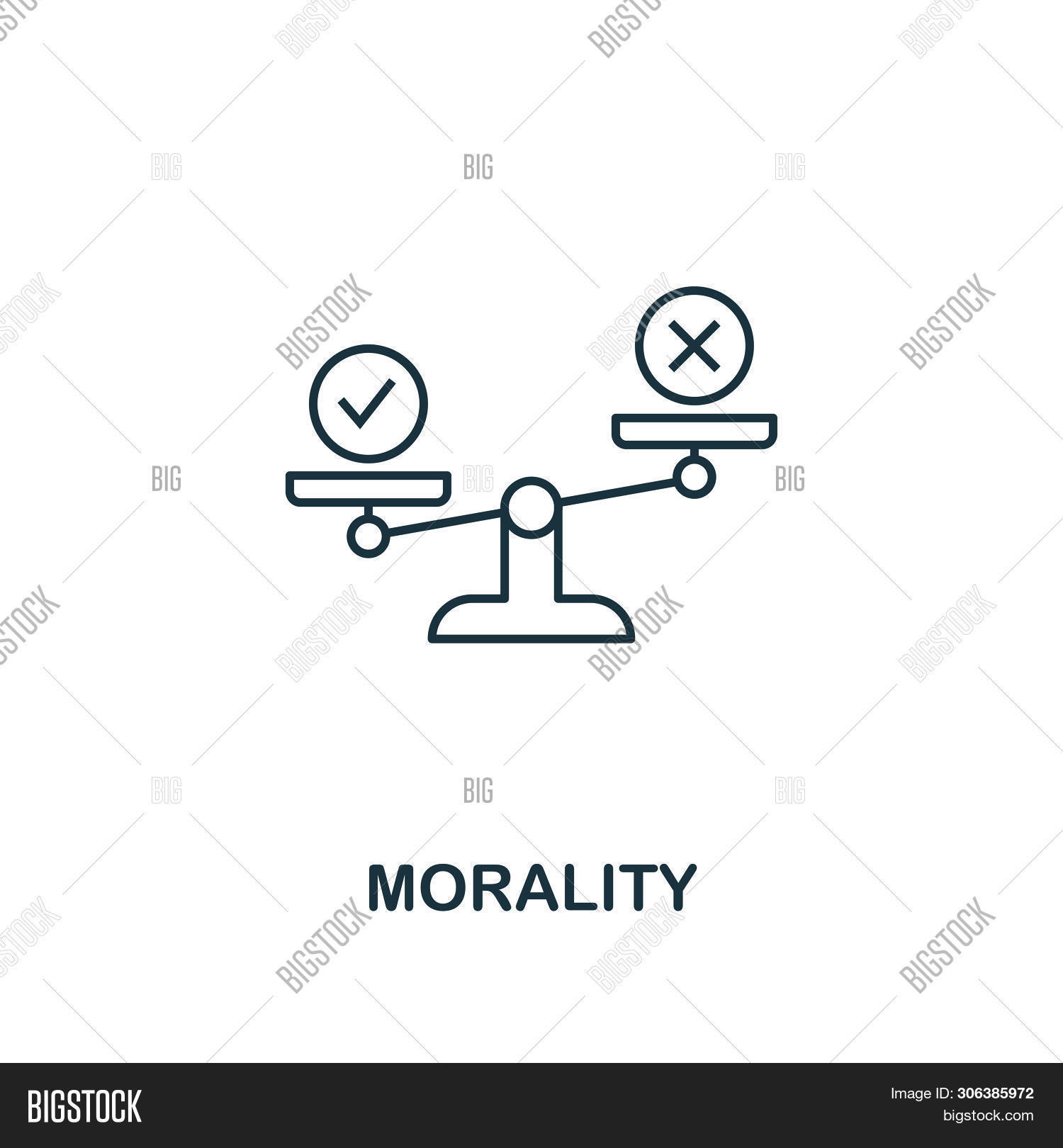 Morality Icon. Thin Image & Photo (Free Trial) | Bigstock