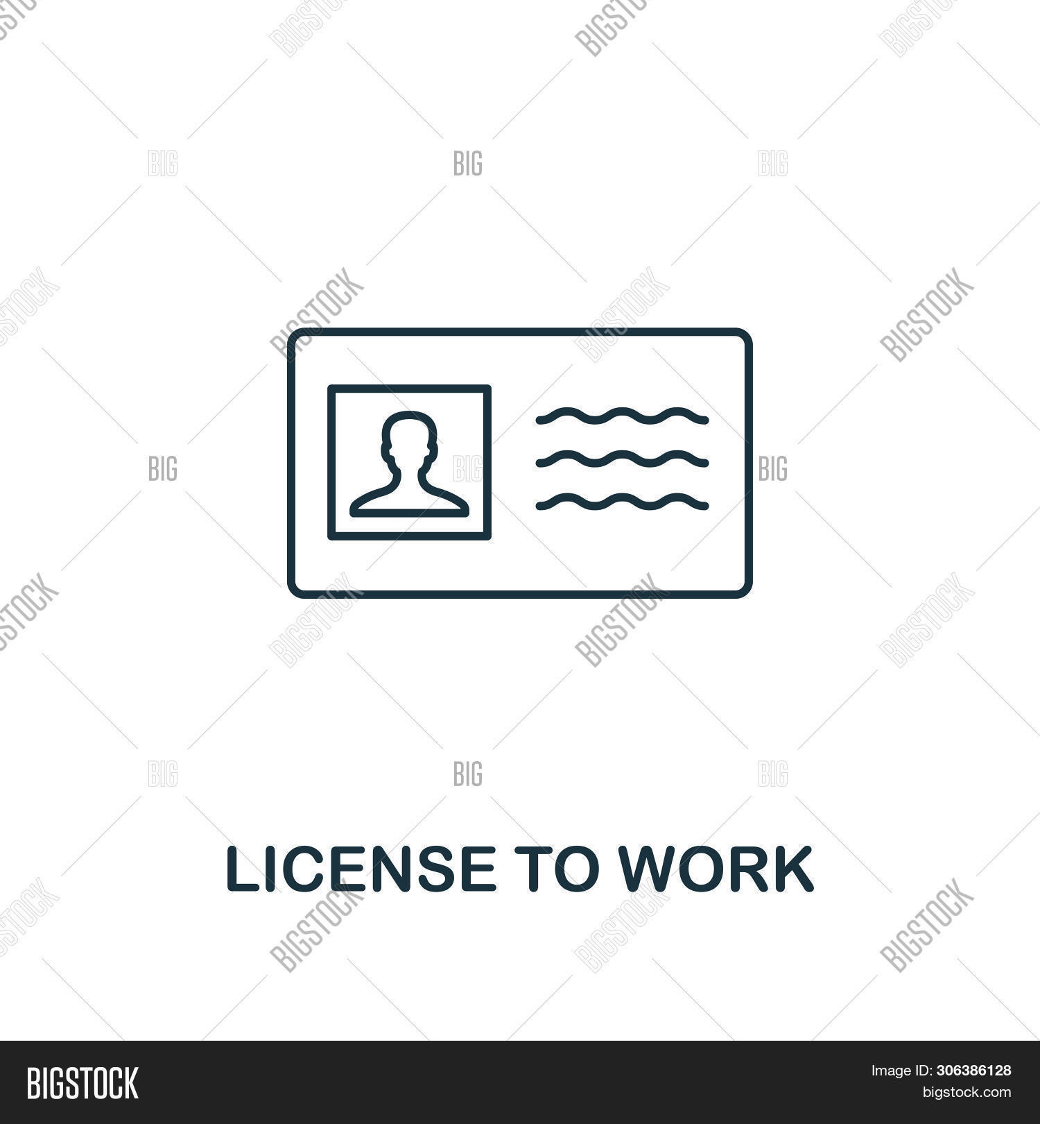 License Work Icon. Image & Photo (Free Trial) | Bigstock