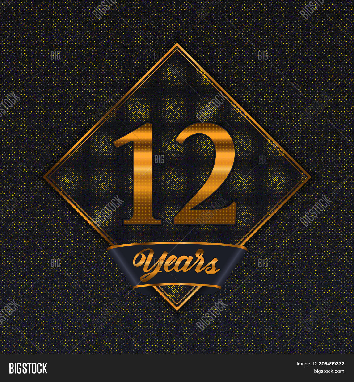 Golden Number Twelve Vector & Photo (Free Trial) | Bigstock