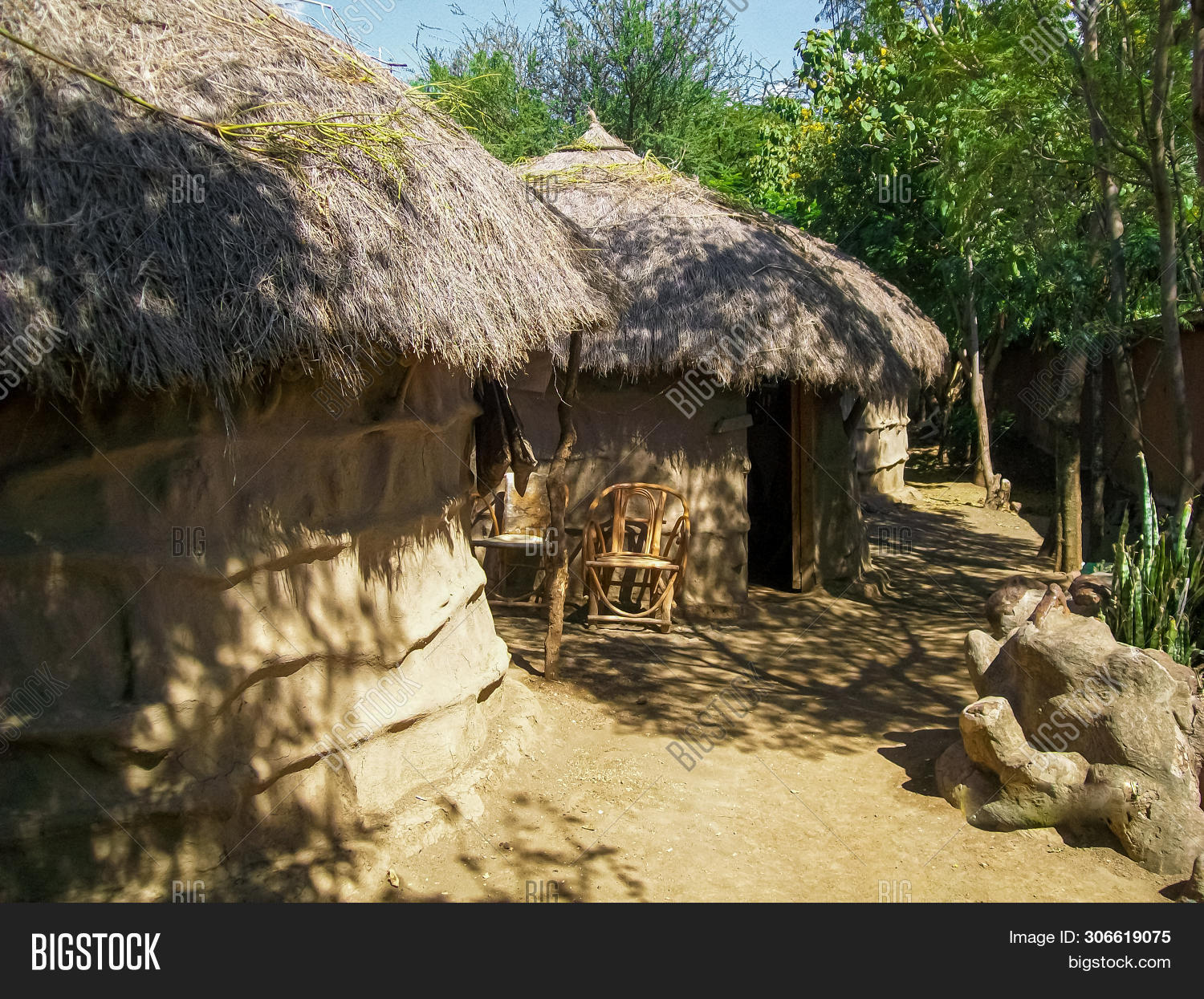 African Huts Covered Image & Photo (Free Trial) | Bigstock