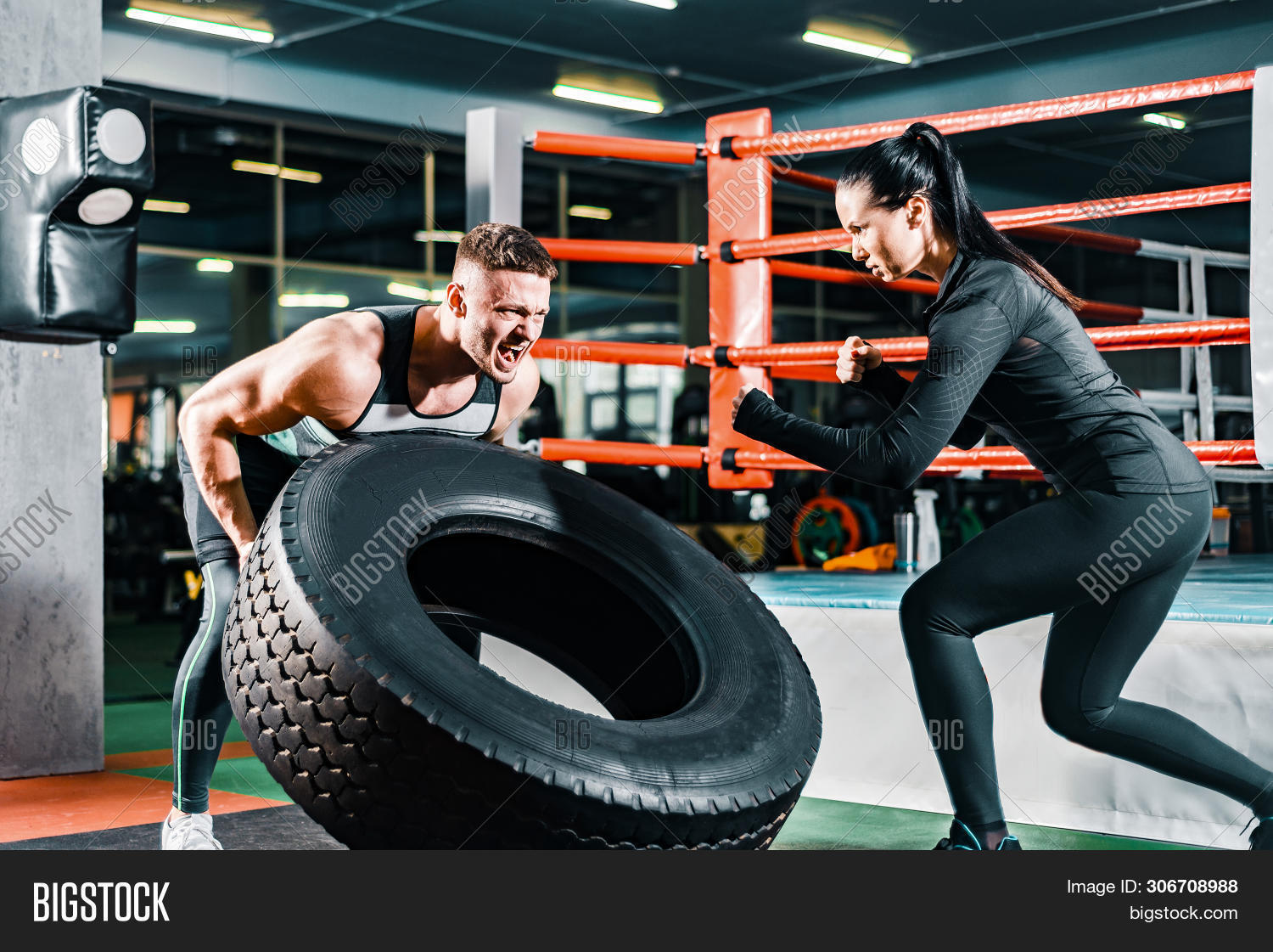 Muscular Man Pushing Image & Photo (Free Trial) | Bigstock