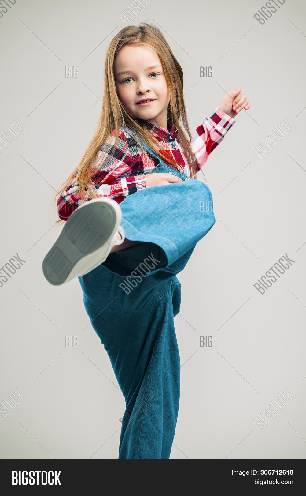 Little Girl Makes Kick Image & Photo (Free Trial) | Bigstock
