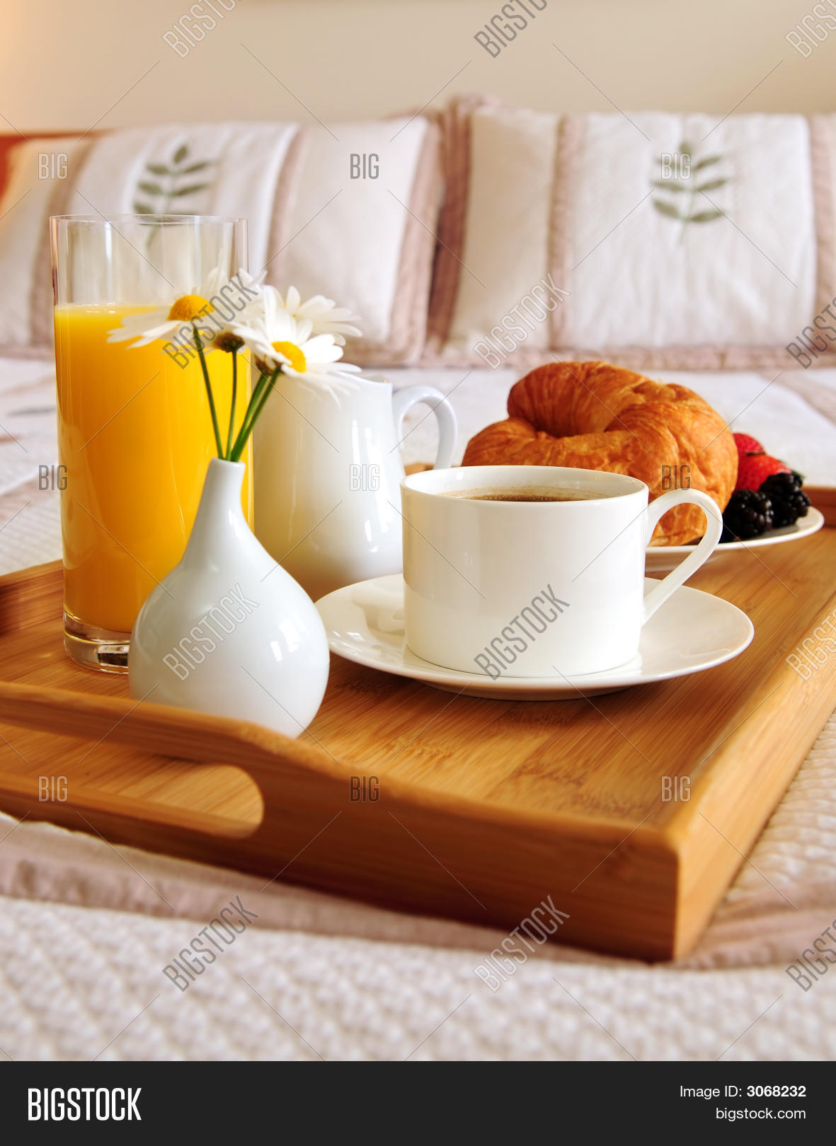 Breakfast On Bed Hotel Image & Photo (Free Trial) | Bigstock