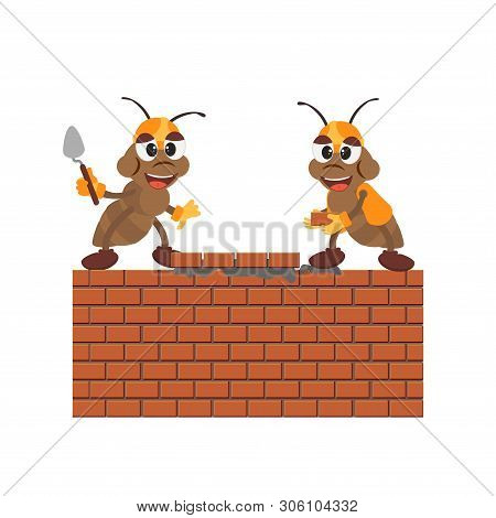 Two Ants Builders Vector & Photo (Free Trial) | Bigstock