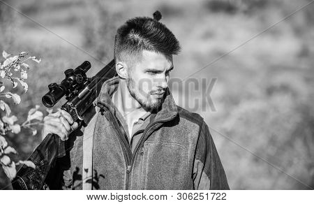 Man Hunter Rifle Gun. Image & Photo (Free Trial) | Bigstock