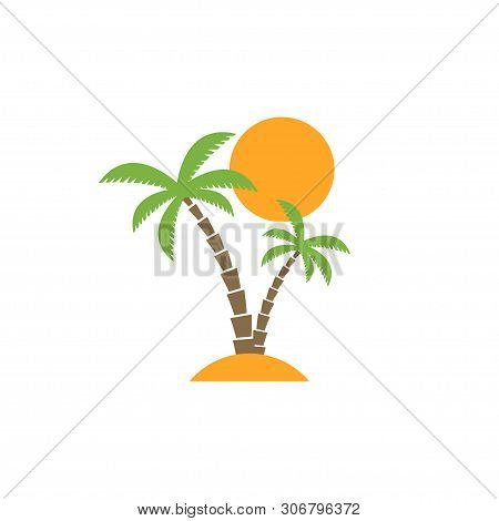 Palm Tree Sun Vector & Photo (Free Trial) | Bigstock