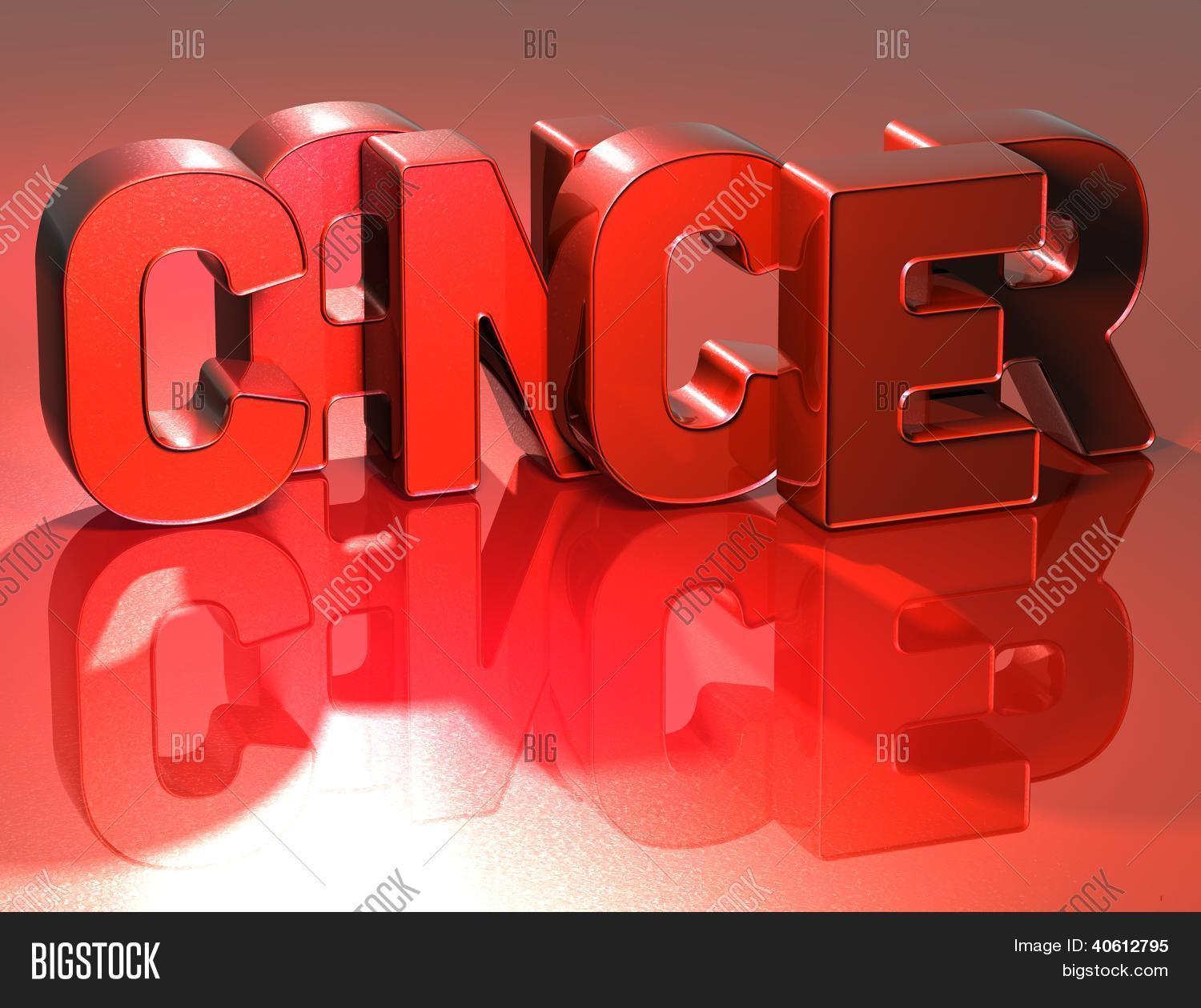 3D Word Cancer On Red Image & Photo (Free Trial) | Bigstock