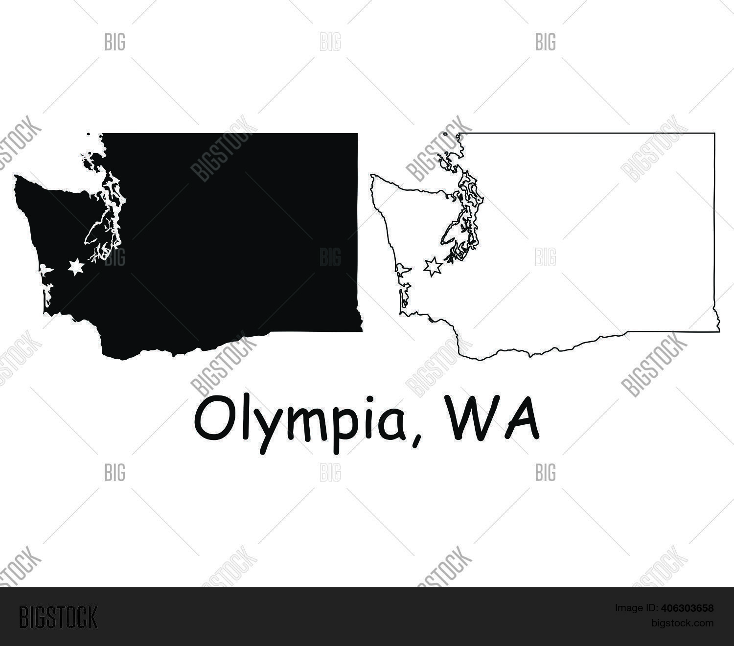 Washington Wa State Vector & Photo (Free Trial) | Bigstock