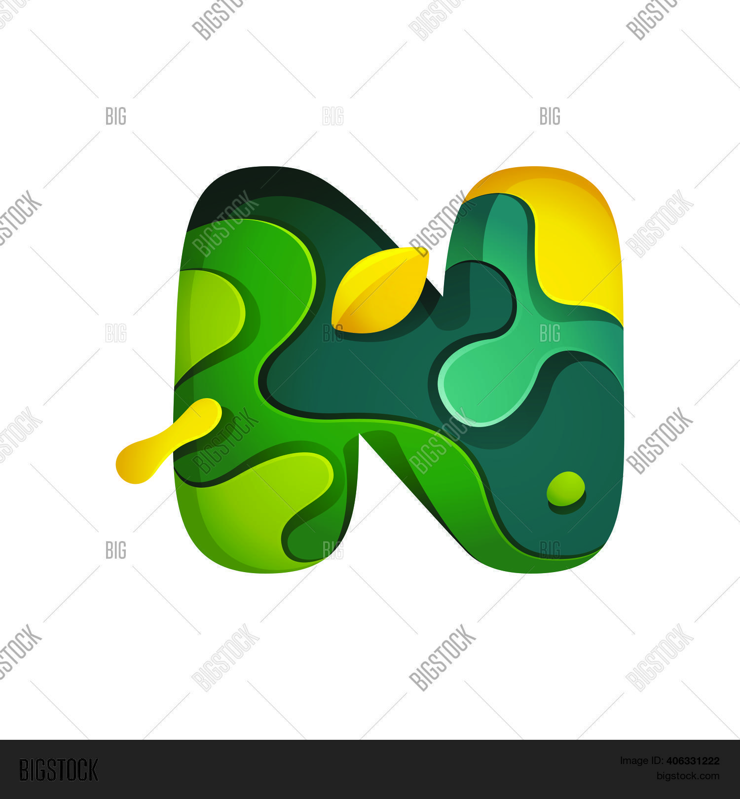 Paper Cut Letter N Vector & Photo (Free Trial) | Bigstock