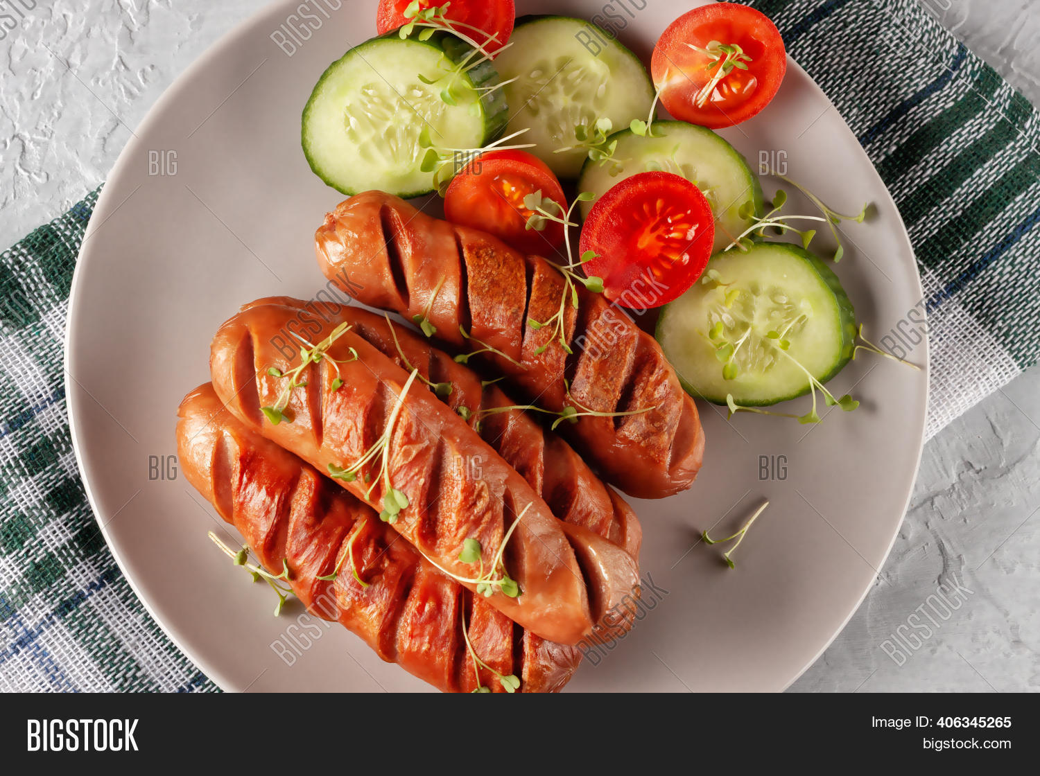 Grilled Sausages Fresh Image & Photo (Free Trial) | Bigstock
